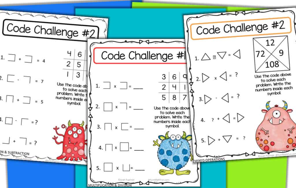 Quick & Engaging Math Code Problems for Teachers