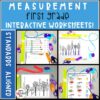 Measurement Activities for First Grade Hands On With Worksheets - Sum ...