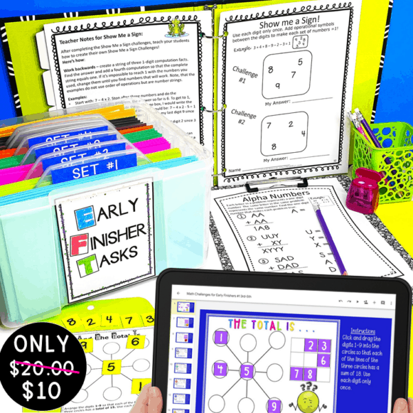 Early Finishers and Gifted - {Free} Printables - Sum Math Fun