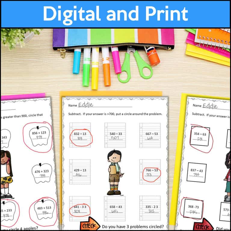 4th Grade Back to School Math Activities - Digital and Print! - Sum ...