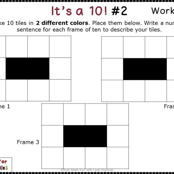 Patterns-Addition-Problem Solving: Using Colored Tiles - Sum Math Fun