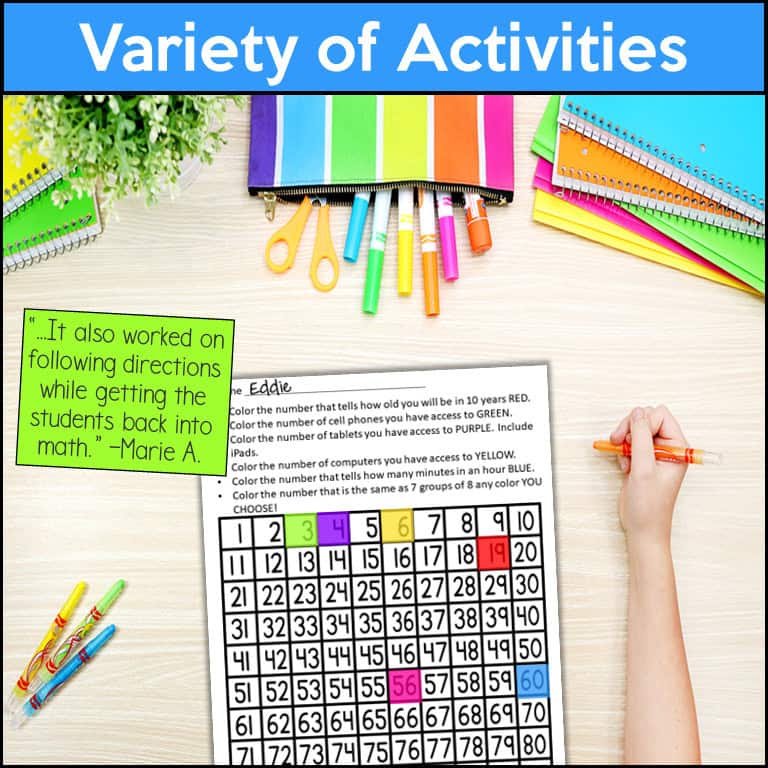 4th Grade Back to School Math Activities - Digital and Print! - Sum ...