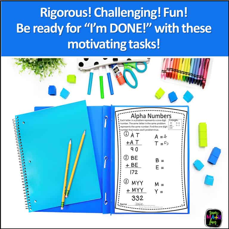 140 Early Finisher Brain Teasers | Sum Math Fun