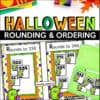 Halloween Activities: Third Grade Place Value - Rounding - Sum Math Fun