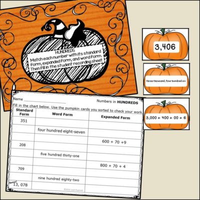Fall Activities Place Value: Engaging and Fun Review and Practice