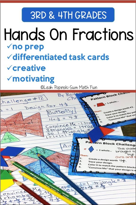 Equivalent Fraction Activities - Hands On Task Cards - Sum Math Fun
