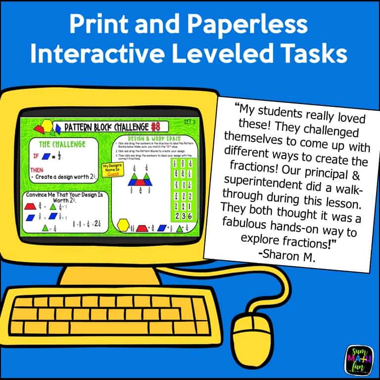 Equivalent Fraction Activities - Hands On Task Cards - Sum Math Fun