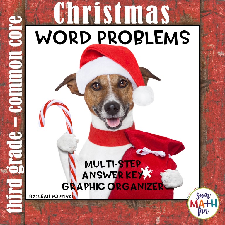 Christmas Math Word Problems Third Grade Multi Step Sum Math Fun