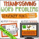 Thanksgiving Scavenger Hunt Word Problems - Sum Math Fun