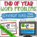 End of Year 3rd Grade Math Scavenger Hunt - Sum Math Fun