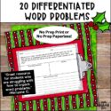 Digital and Print Christmas Word Problems Third Grade - Sum Math Fun