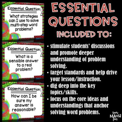 Christmas Math Word Problems Fourth Grade Multi-Step - Sum Math Fun