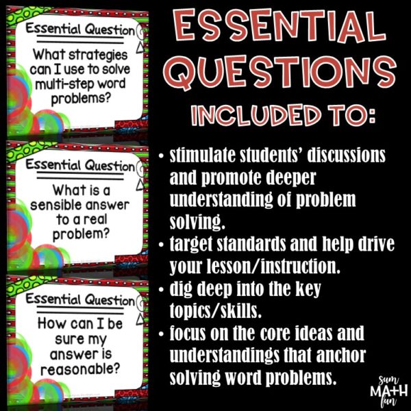 Christmas Math Word Problems Fourth Grade Multi-Step - Sum Math Fun