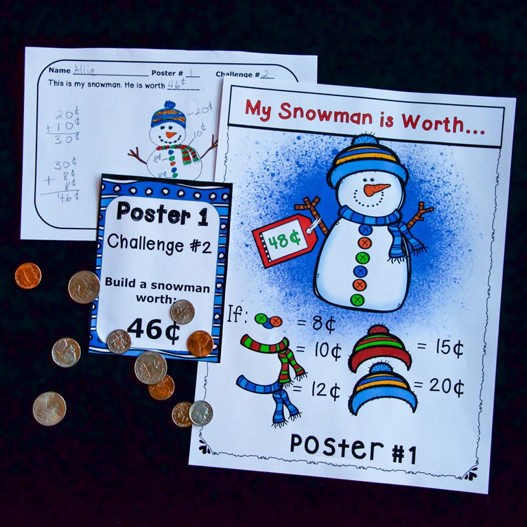 Build a Snowman Money Activity | Fun Winter Math for Kids
