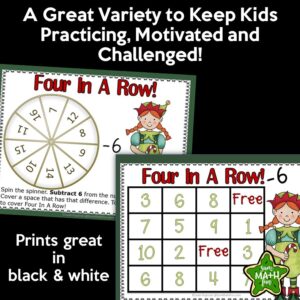 Christmas Math Games - Addition and Subtraction Fact Strategies - Sum ...