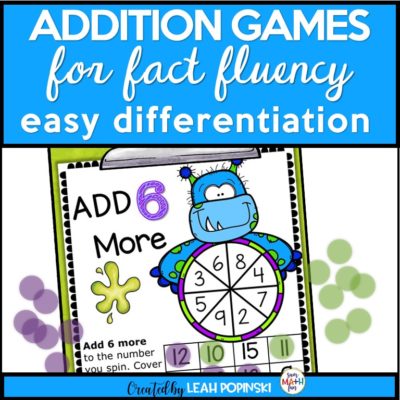 Fact Fluency - Addition Games for Easy Differentiation - Sum Math Fun