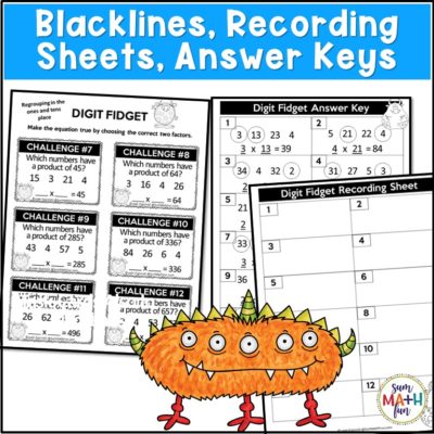 Multiplication 2 Digit by 1 Digit Fidget Task Cards - 3rd and 4th ...