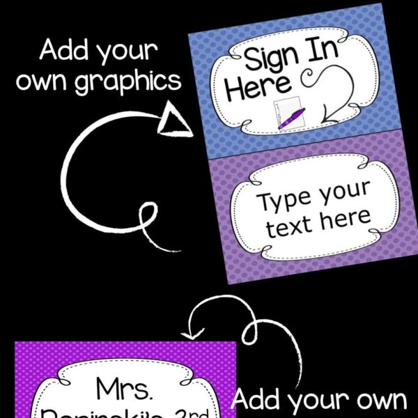 Classroom Labels {Editable} Bright Solids - Sum Math Fun