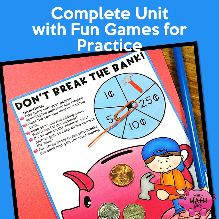 Counting Money Games And Activites BUNDLED Sum Math Fun