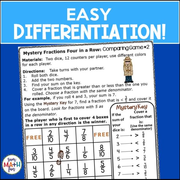 Equivalent Fractions Games - Comparing Fractions - Sum Math Fun