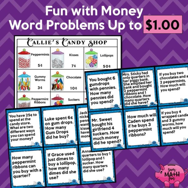 Money Word Problems - Financial Literacy - Sum Math Fun