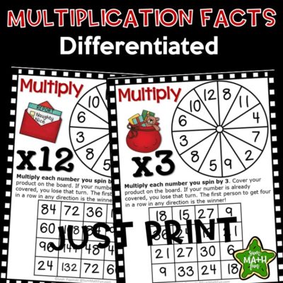 Christmas Multiplication Facts Game (2s to 12s) - Sum Math Fun