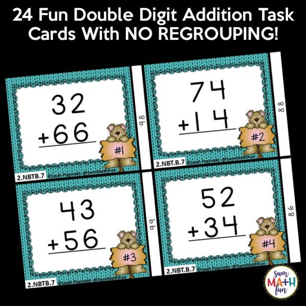 Double Digit Addition Without Regrouping - Sum Math Fun