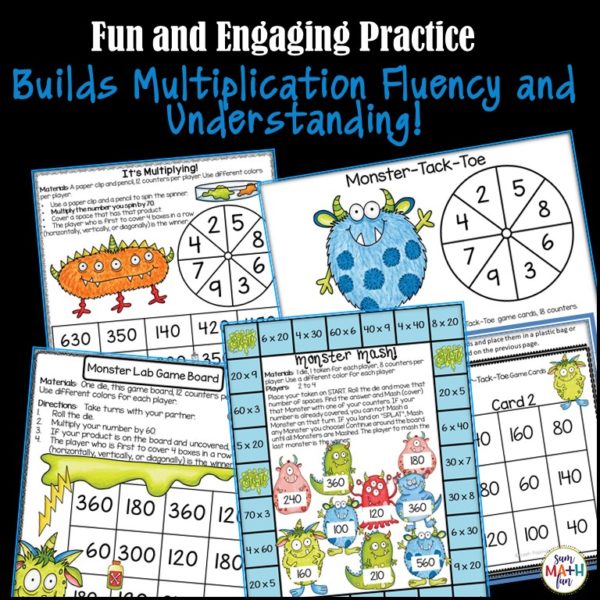 Monster Multiplication by 10 - Third Grade - Sum Math Fun