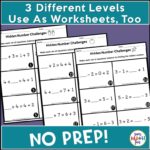 Early Finishers & Gifted - Addition & Subtraction Balancing Equations ...
