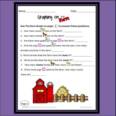 Farm Graphing - Graphs and Worksheets - Sum Math Fun