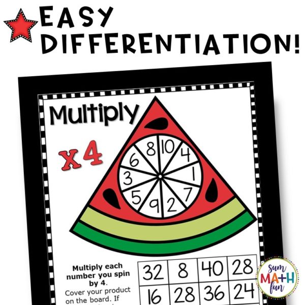 Summer Multiplication Games - Sum Math Fun