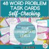 Multi-Step Word Problem Task Cards 4th Grade - Sum Math Fun