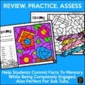 Spring - Addition and Subtraction Color by Number - Sum Math Fun