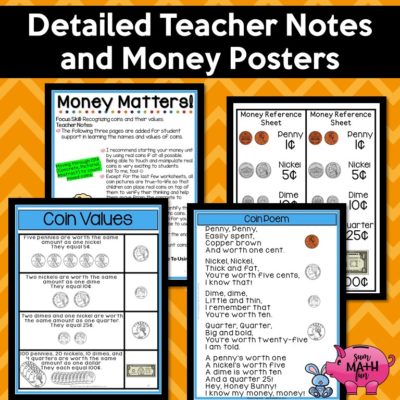 Money - Counting Coins - Games - Math Centers - Sum Math Fun