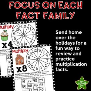 Christmas Multiplication Facts Game (2s to 12s) - Sum Math Fun