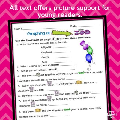 Graphing at the Zoo - No Prep Graphing Skills Practice - Sum Math Fun