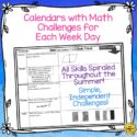 3rd Grade Summer Packet Math Daily Spiral Review End of Year 3rd into ...