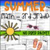 3rd Grade Summer Packet Math Daily Spiral Review End of Year 3rd into ...