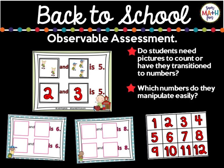 Back to School Numeracy Sorting Mats - Subitizing - Sum Math Fun