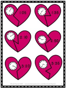 Telling Time Puzzle Match Math Practice - Sum Math Fun