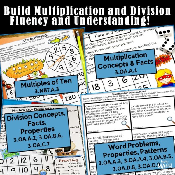 Multiplication and Division Games - 26 Activities Bundled! - Sum Math Fun