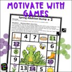 Free Spring Bump Math Games for Elementary Math Centers