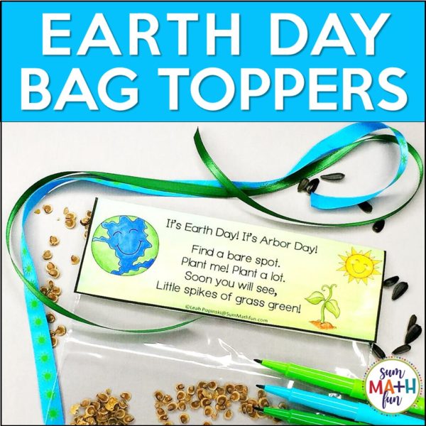 {Free} Earth Day Bag Toppers - Sum Math Fun