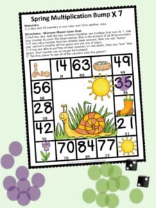 Free Spring Bump Math Games for Elementary Math Centers