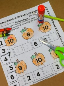 Free Fall Number Bond Worksheets – Cut & Glue (1st–2nd)