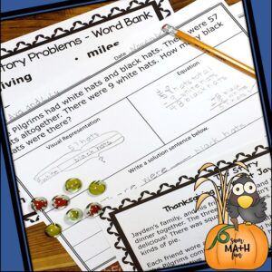 Thanksgiving Word Problems - Addition and Subtraction-2nd Grade ...