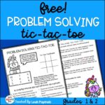 FREE Problem Solving Tic-Tac-Toe 1st and 2nd Grade - Sum Math Fun