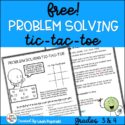 FREE Problem Solving Tic-Tac-Toe 3rd and 4th grades - Sum Math Fun