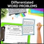 Multi-Step Word Problems - 24 Self-Checking Task Cards