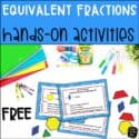 FREE Equivalent Fraction Task Cards Hands-On - Sum Math Fun